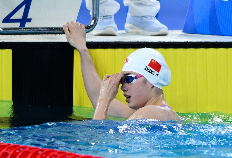 Chinese swimmers make splash at Chengdu Universiade_英语频道_央视网(cctv.com)